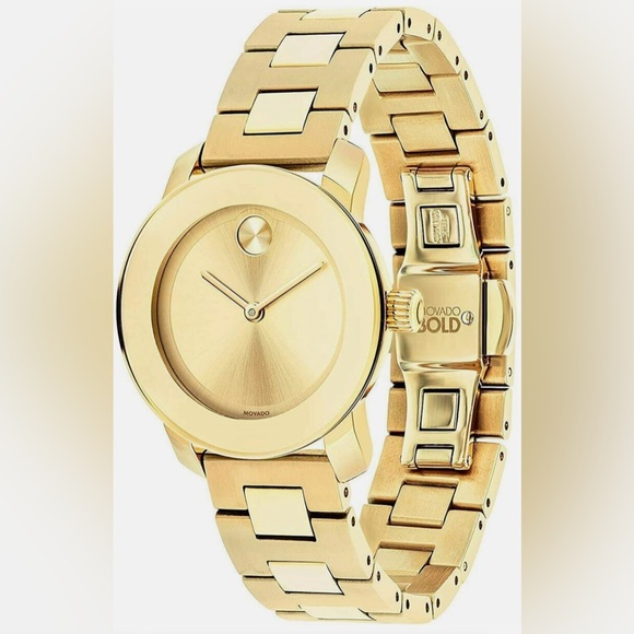 Movado | Accessories | Movado Bold Womens Watch 360434 A Sleek Gold ...